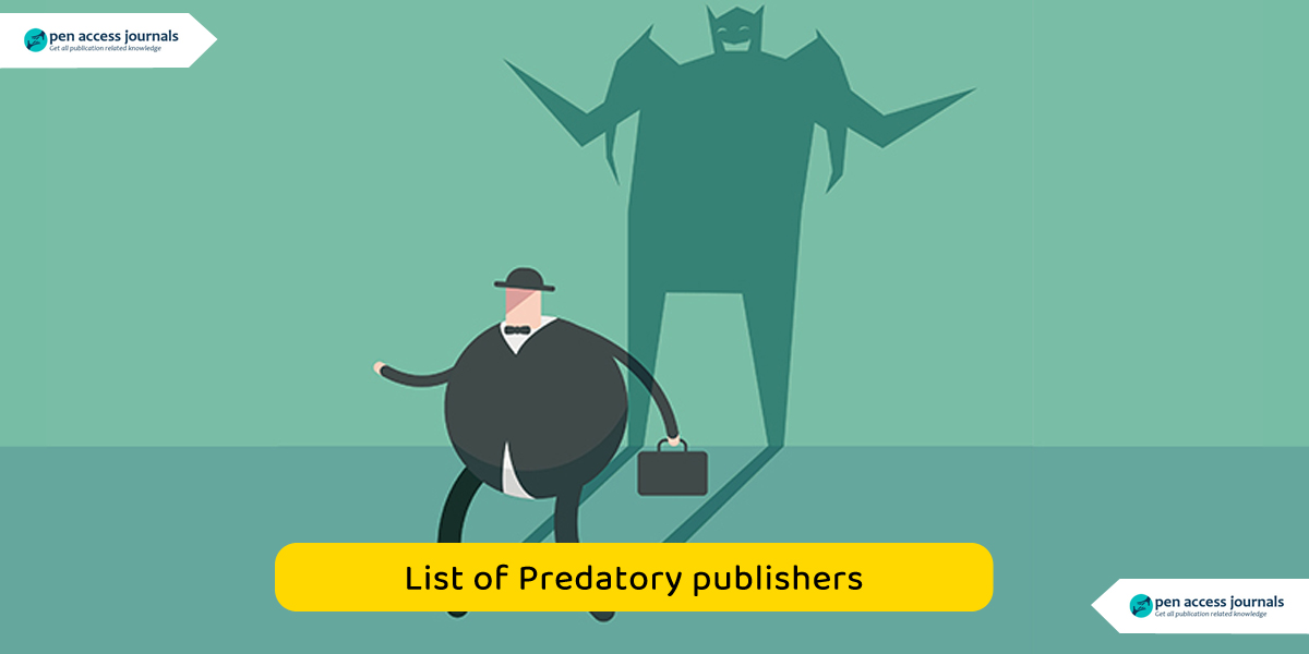 (New) List of Predatory publishers - 2023 » Open access journals